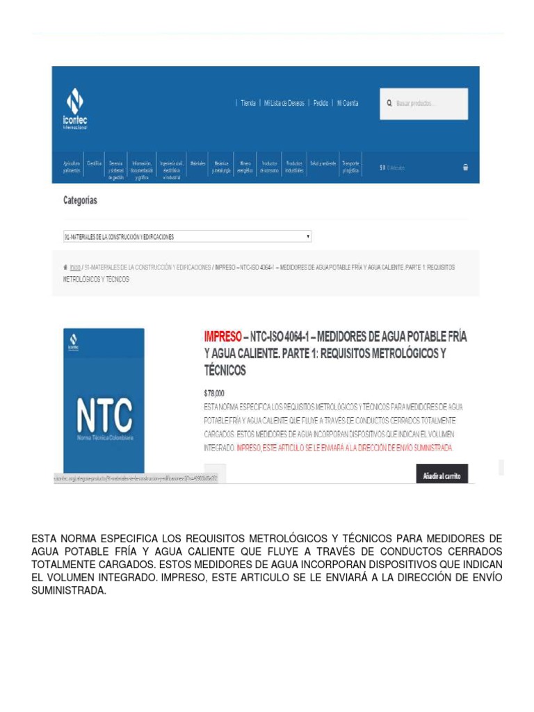 01.NTC-ISO 4064-1 de 2016 PDF | PDF