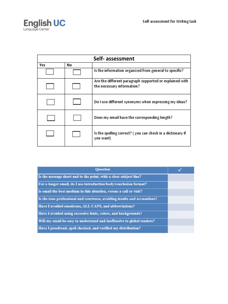 Self Assessment | PDF
