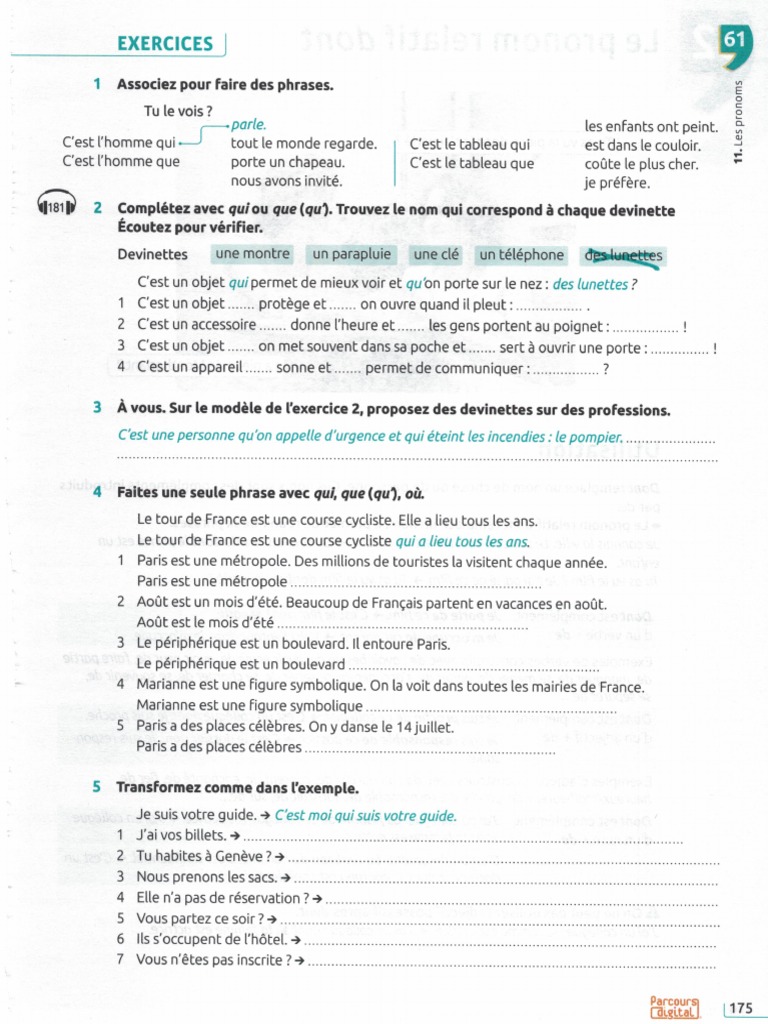 Les Pronoms | PDF