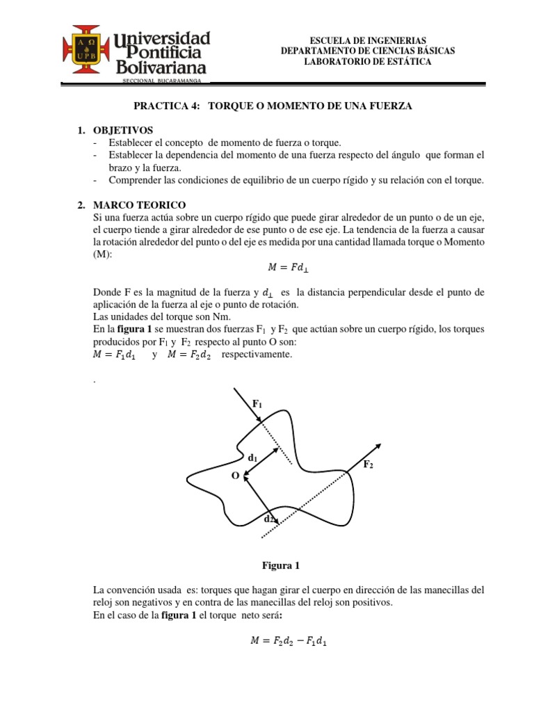 Torque y Equilibrio en Cuerpos Rígidos | PDF | Rotación | Esfuerzo de ...