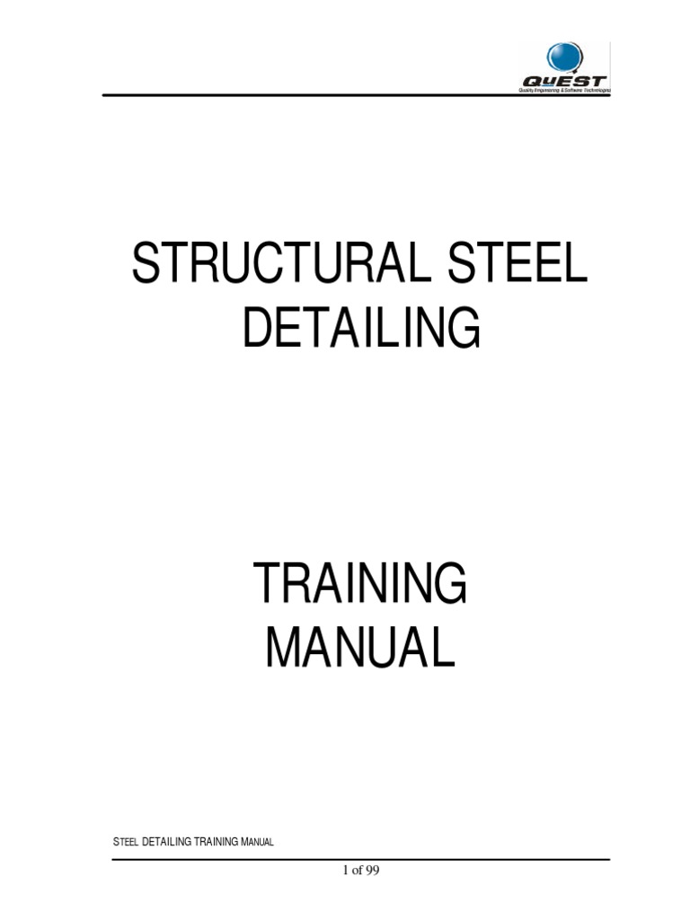 Structural Steel Detailing - Training Manual PDF | PDF | Structural ...
