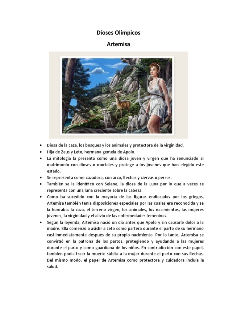 Dioses Olímpicos-Artemisa | PDF | Religión y creencia