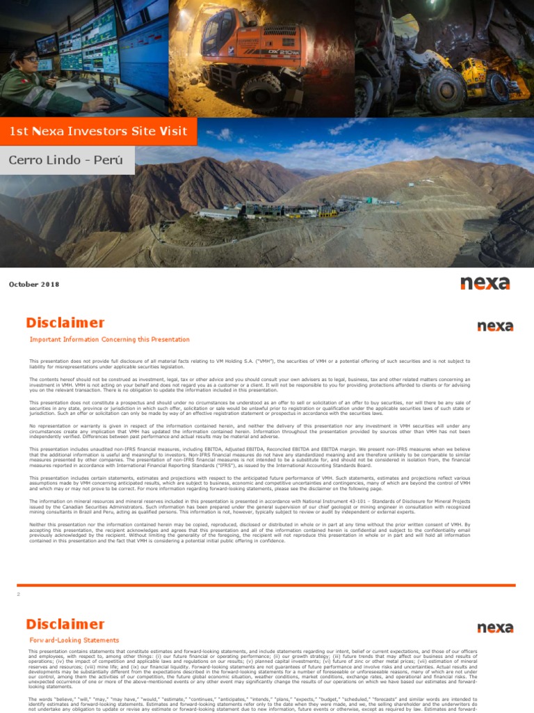Cerro Lindo Site Visit Presentation VF PDF | PDF | Risk | Mining