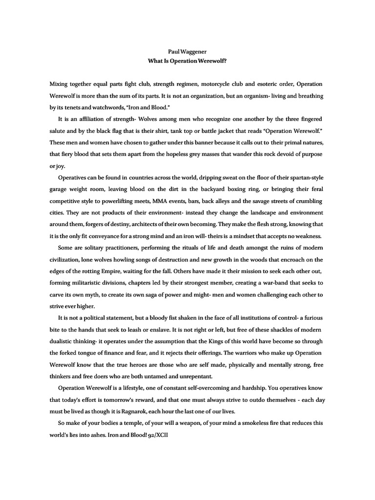 What Is Operation What Is Operation Werewolf? Werewolf? | PDF | Law ...