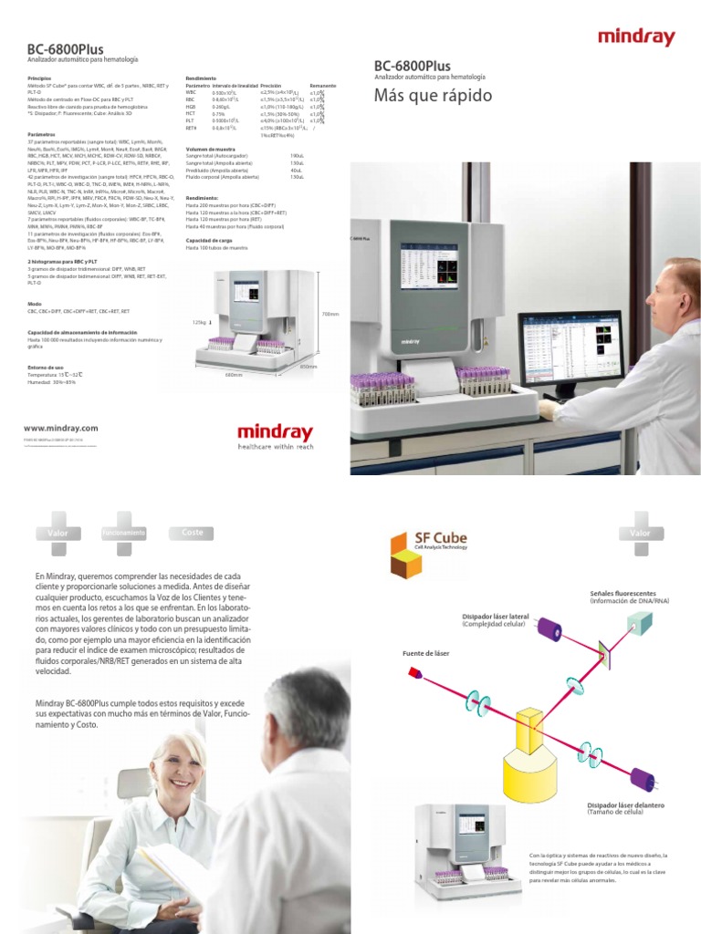 Brochure Español BC-6800 Plus | PDF | Malaria | Software
