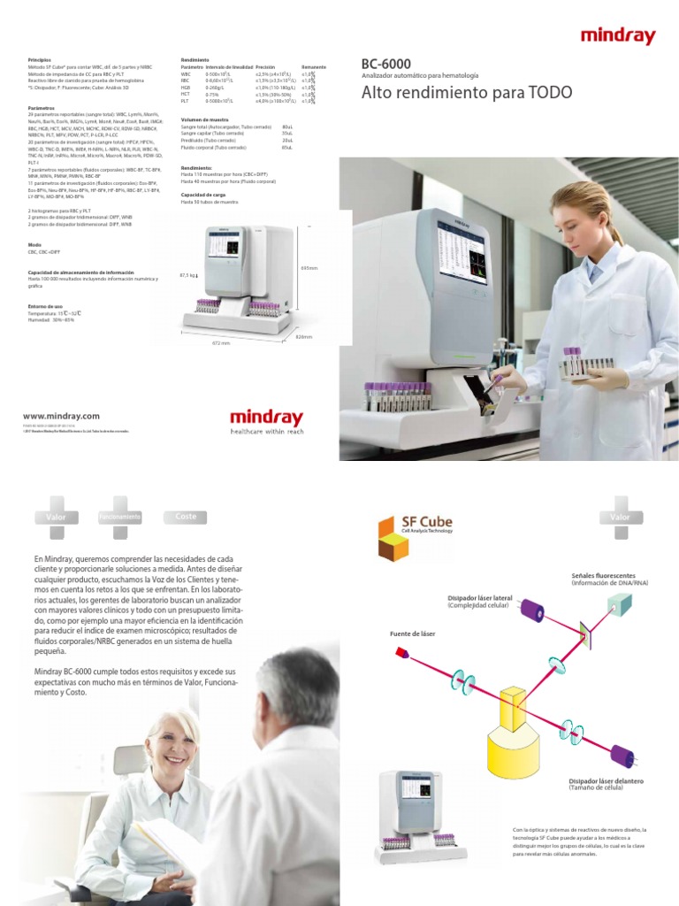 brochure BC-6000 EN ESPAÑOL | PDF | Malaria | Software