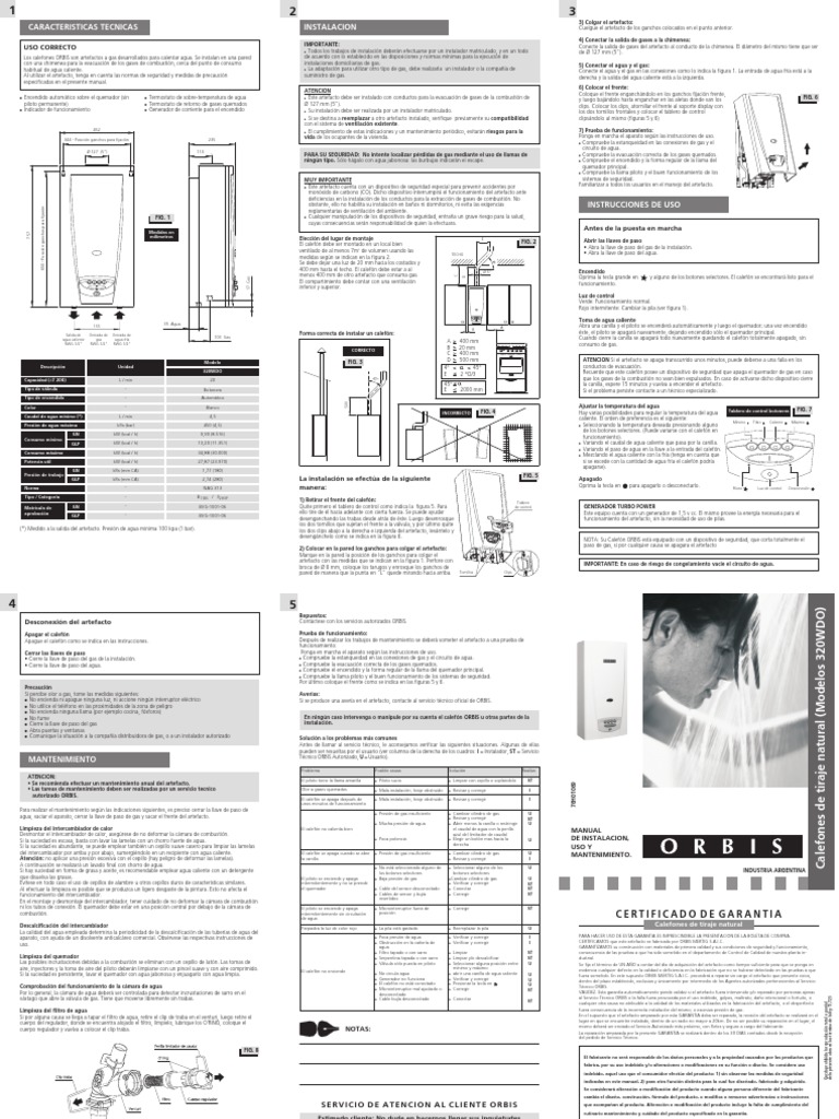 Manual Orbis PDF | PDF | Tap (Válvula) | Chimenea