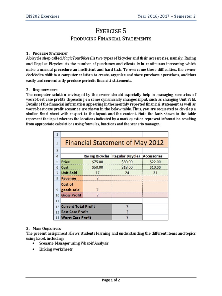 Ms Excel Exercise 5 | PDF | Worksheet | Business