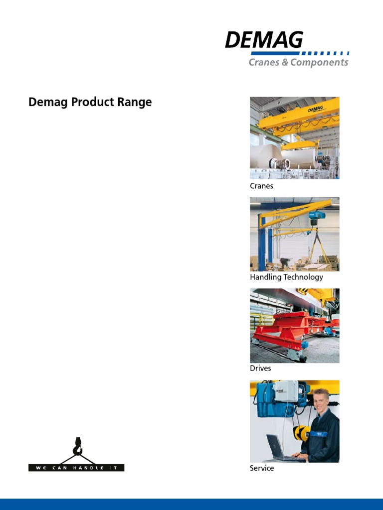DEMAG Product Range | PDF | Crane (Machine) | Transmission (Mechanics)