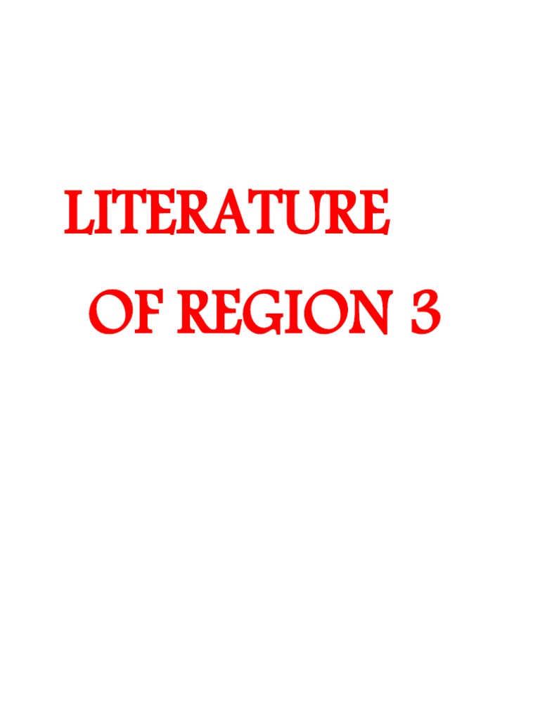 Literature of Region 3 | PDF | Philippines | Poetry