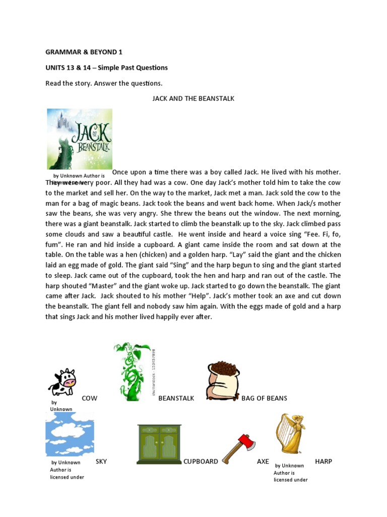 Jack and the Beanstalk: A Concise Summary of the Classic Fairy Tale and Answers to Comprehension ...