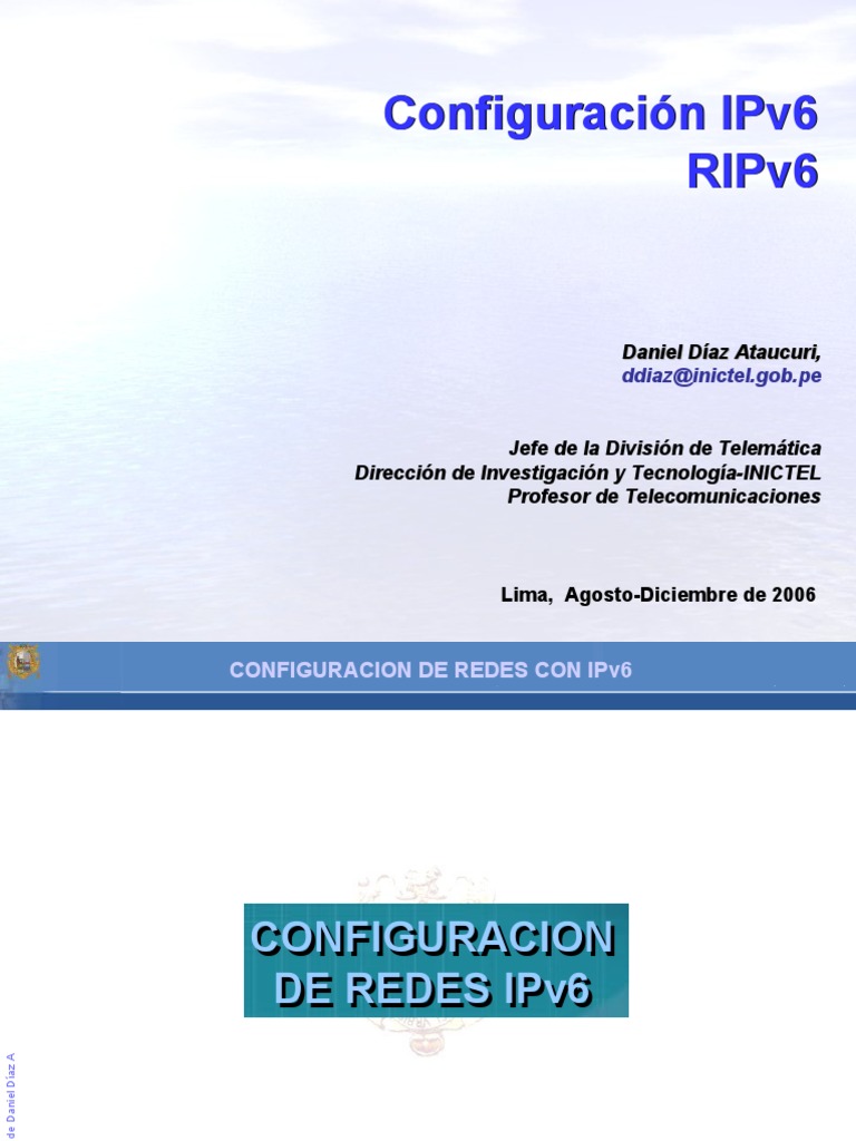 Configuración de Redes IPv6 | PDF | Yo Pv6 | Enrutador (Computación)