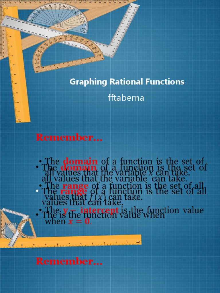 Lesson 8 Graphing Rational Functions | PDF | Asymptote | Fraction ...
