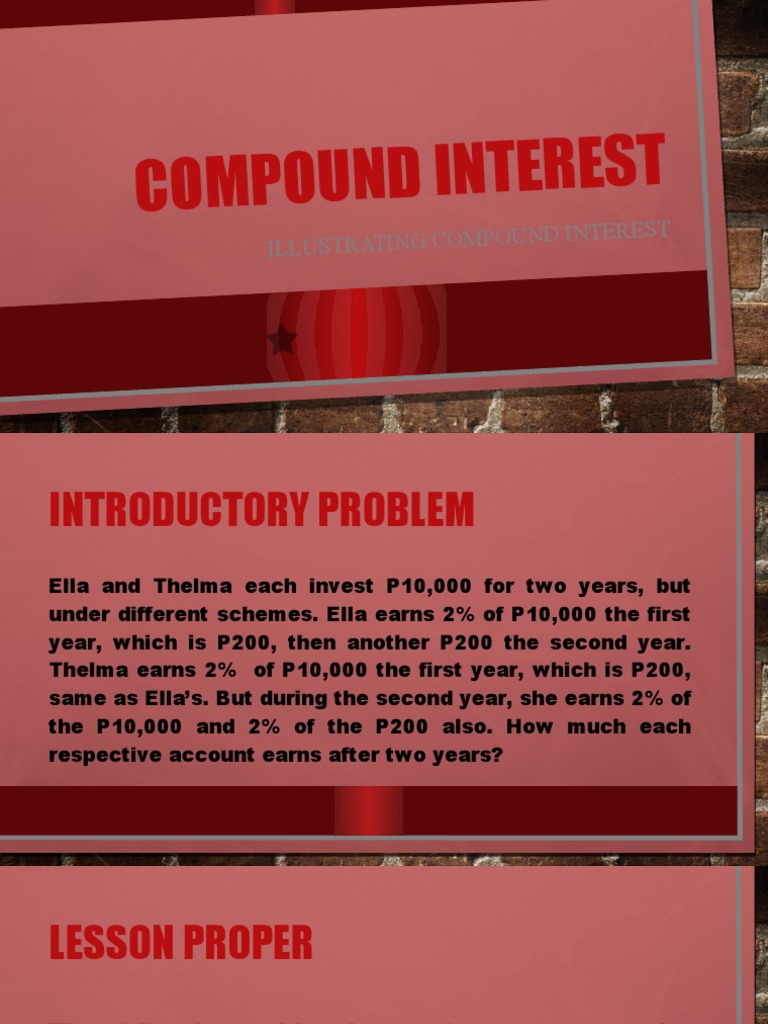 Lesson 25 Compound Interest | PDF | Present Value | Compound Interest