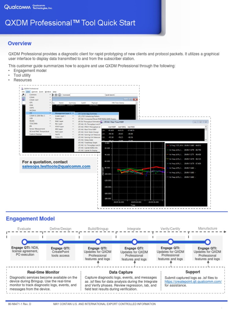 QXDM Professional™ Tool Quick Start: For A Quotation, Contact | PDF ...