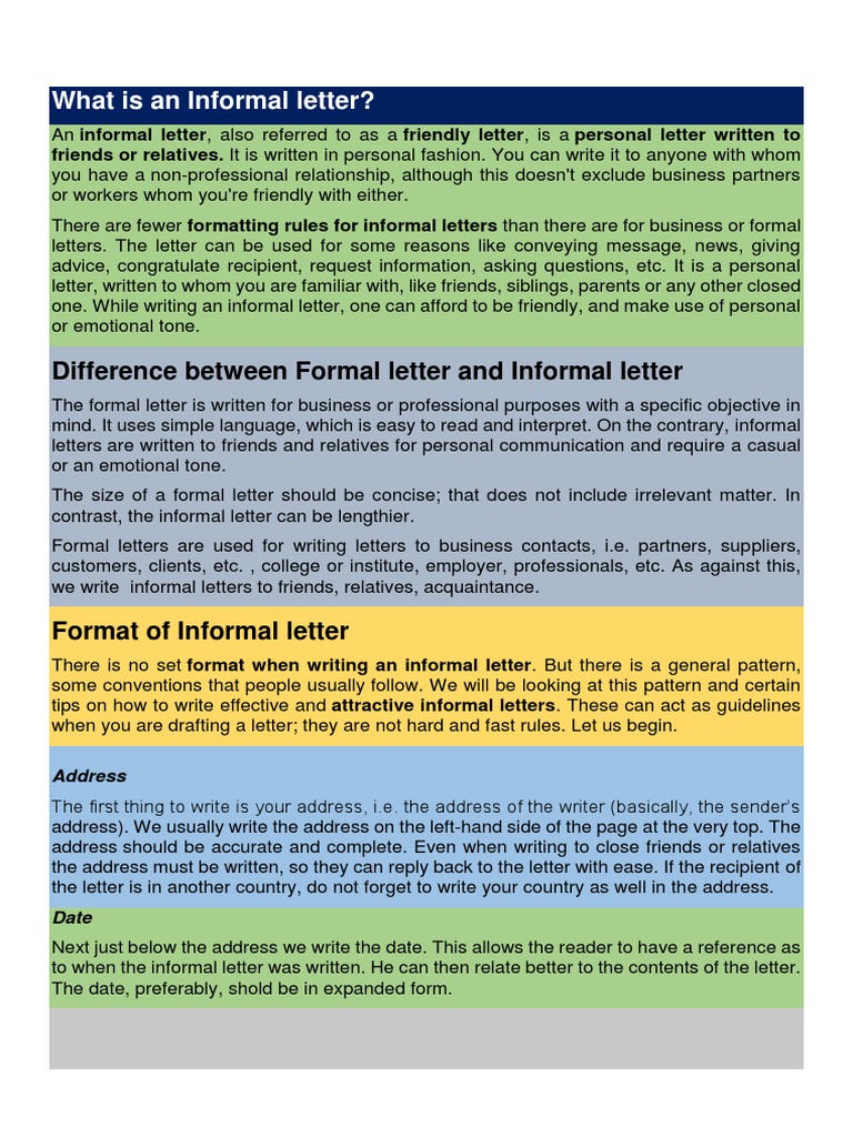 What Is An Informal Letter | PDF | Communication | Semiotics