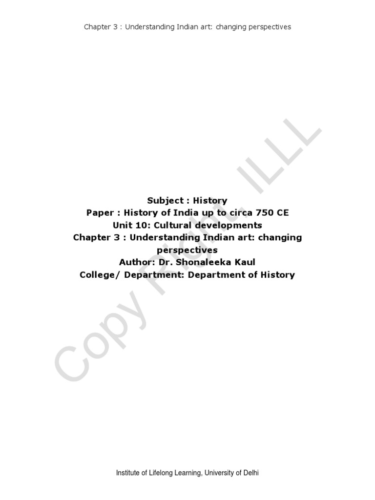 Chapter 3 - Understanding Indian Art - Changing Perspectives | PDF ...