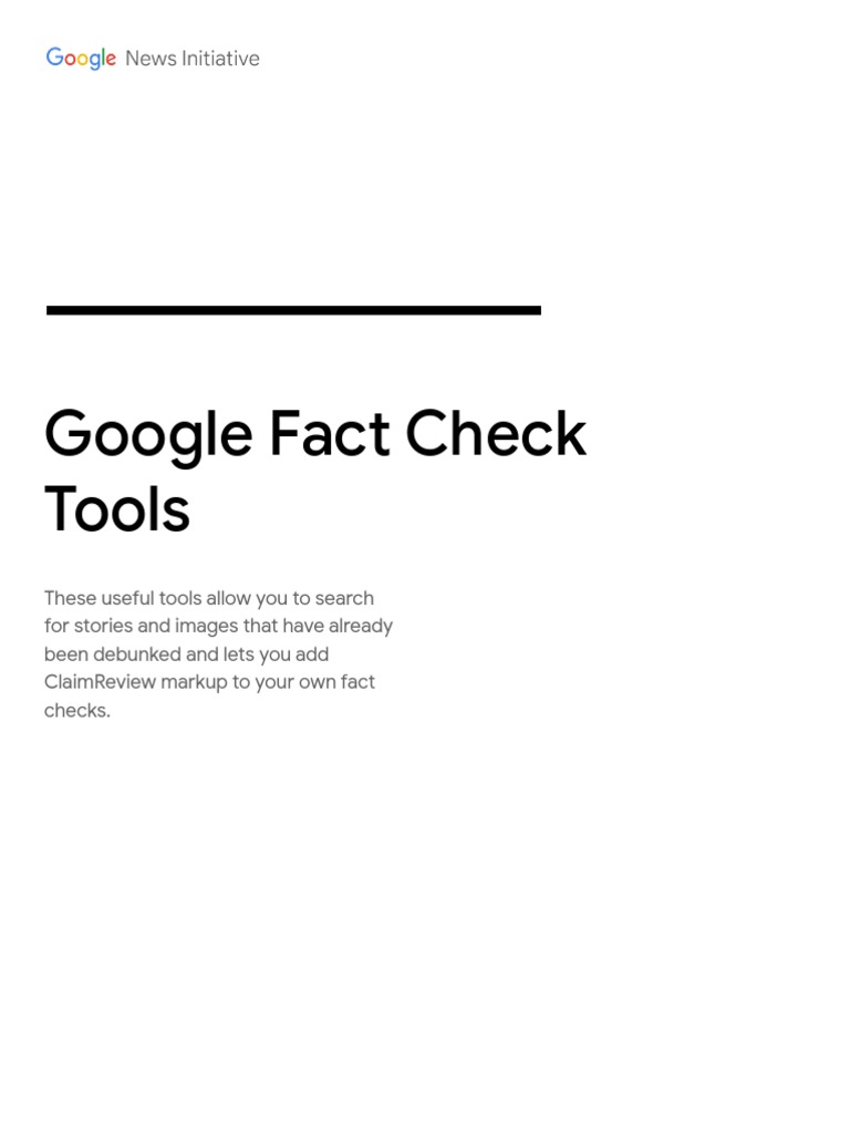 Google Fact Check Tools | PDF | Search Engine Optimization | Web Search ...