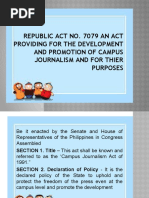 Ra. 7079 | PDF | Journalism | Government