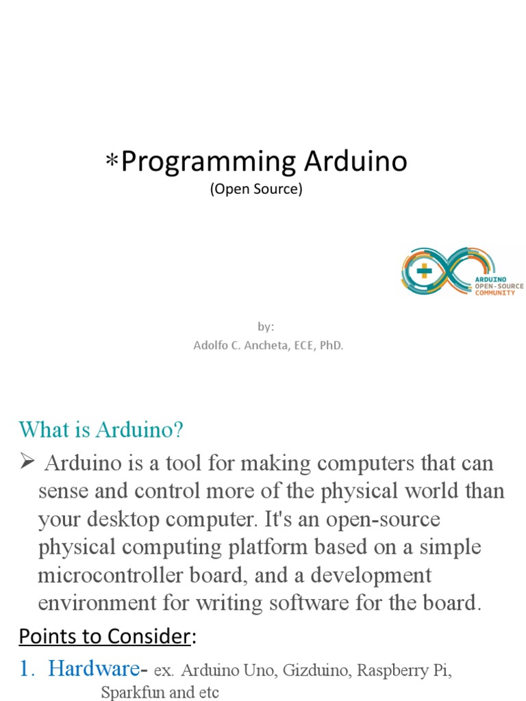 Programming Arduino: (Open Source) | PDF | Arduino | Computer Program
