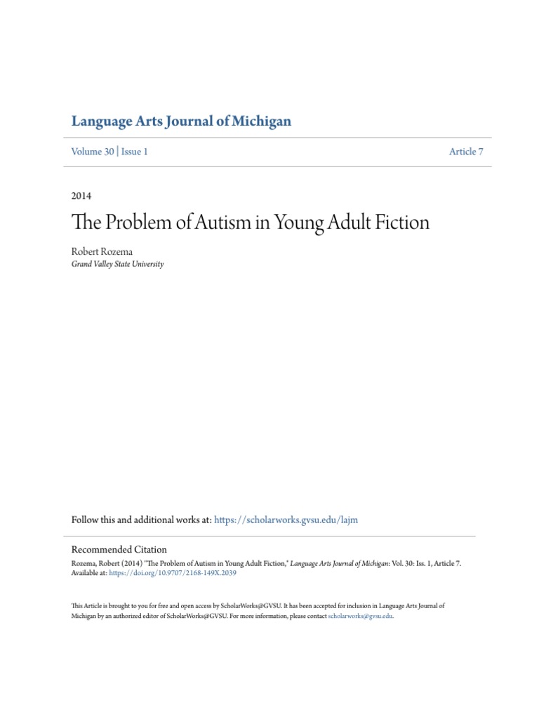 Autism in YA Fiction | PDF | Autism Spectrum | Autism