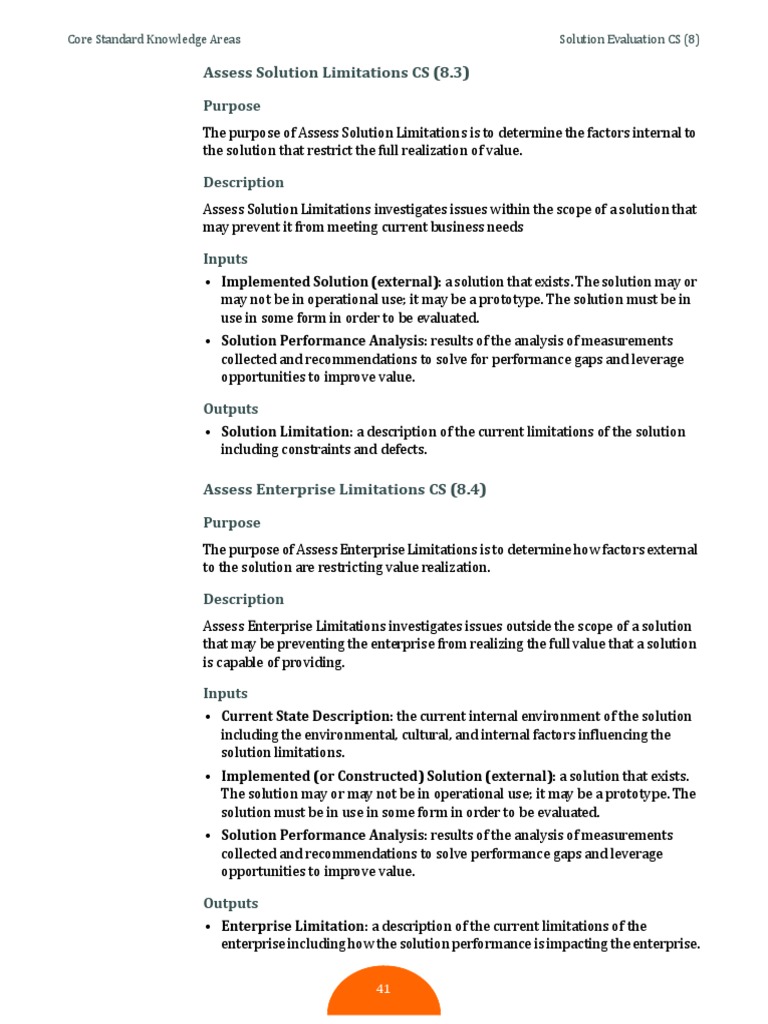 IIBA Global Business Analysis Core Standard | PDF | Business Analysis ...