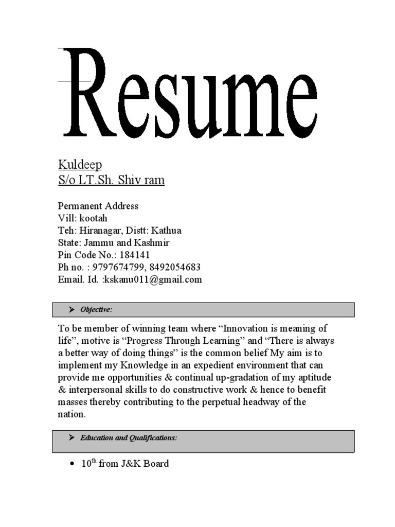 Kuldeep's Professional Profile and Resume | PDF | Career & Growth