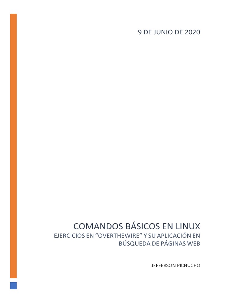 Comando Basicos Linux Informe | PDF | Interfaz de línea de comando | Archivo de computadora