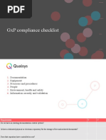GXP Assessment Checklist | PDF | Health Sciences | Quality