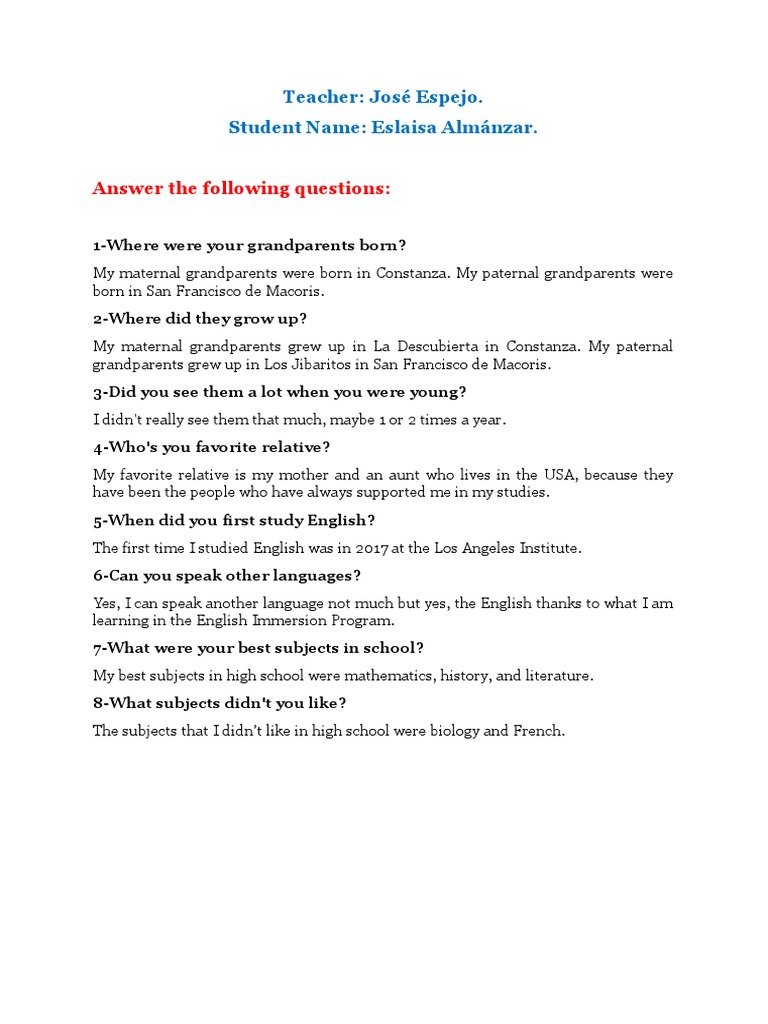 Student's Family Background and Education | PDF