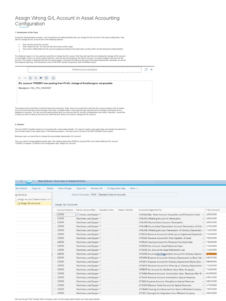 Assign Wrong GL Account in Asset Account Determination | PDF ... Assign Wrong GL Account in Asset Account Determination | PDF ...