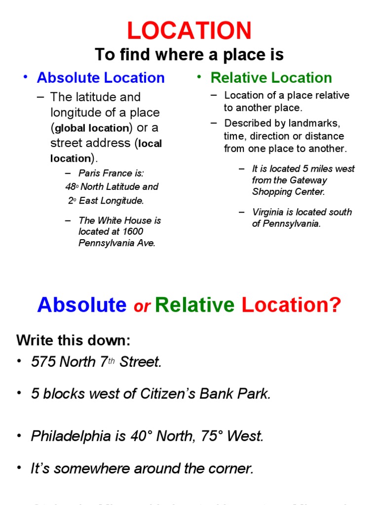 Location and Lat and Long NOTES | PDF | Longitude | Latitude
