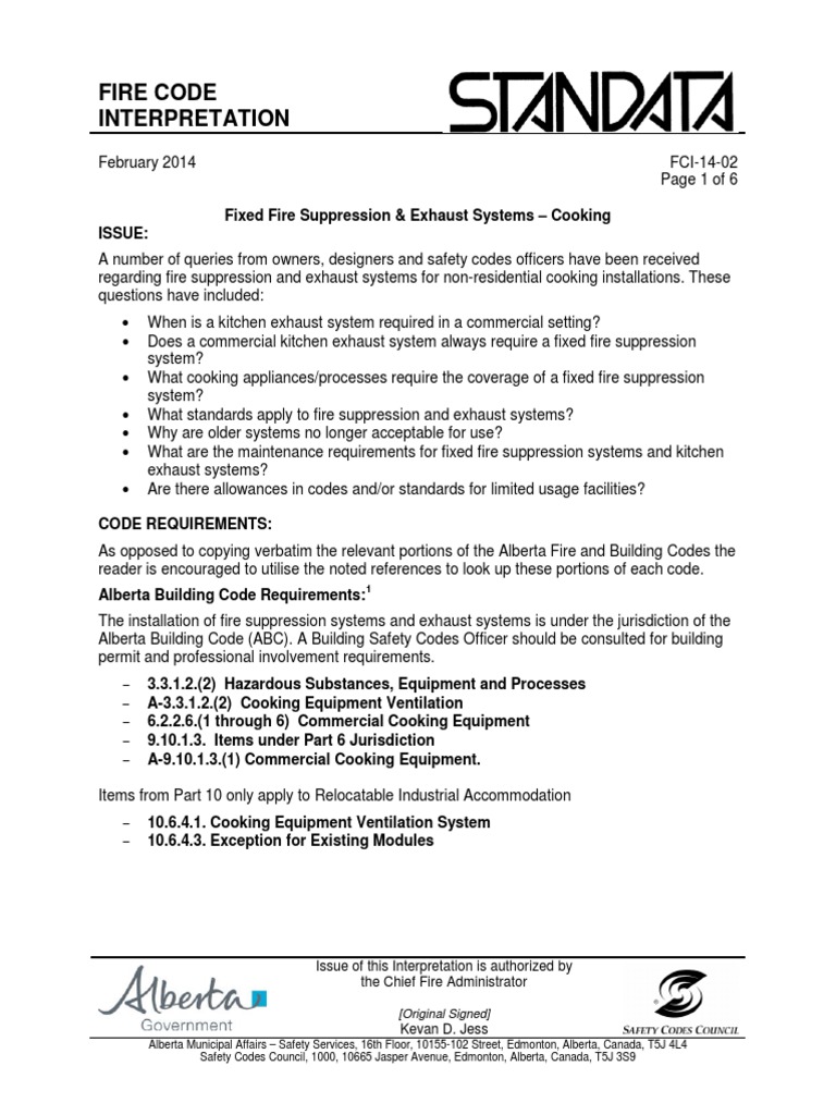 Firecode Interpretation | PDF | Duct (Flow) | Grilling