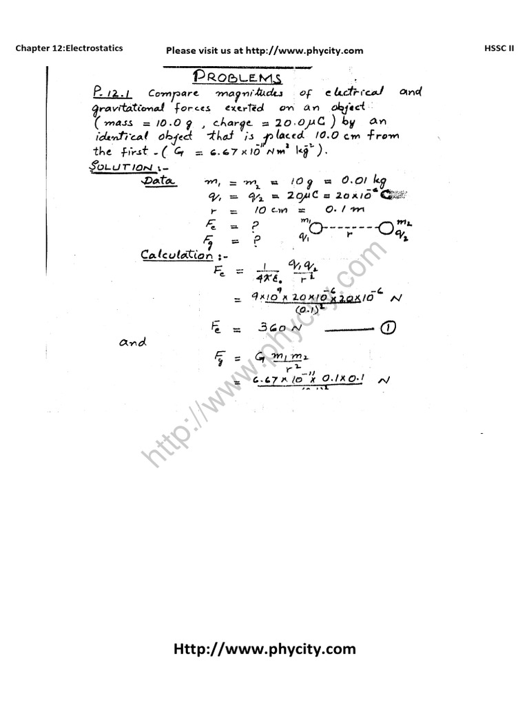 fsc2 Numericals Chap12 PDF | PDF