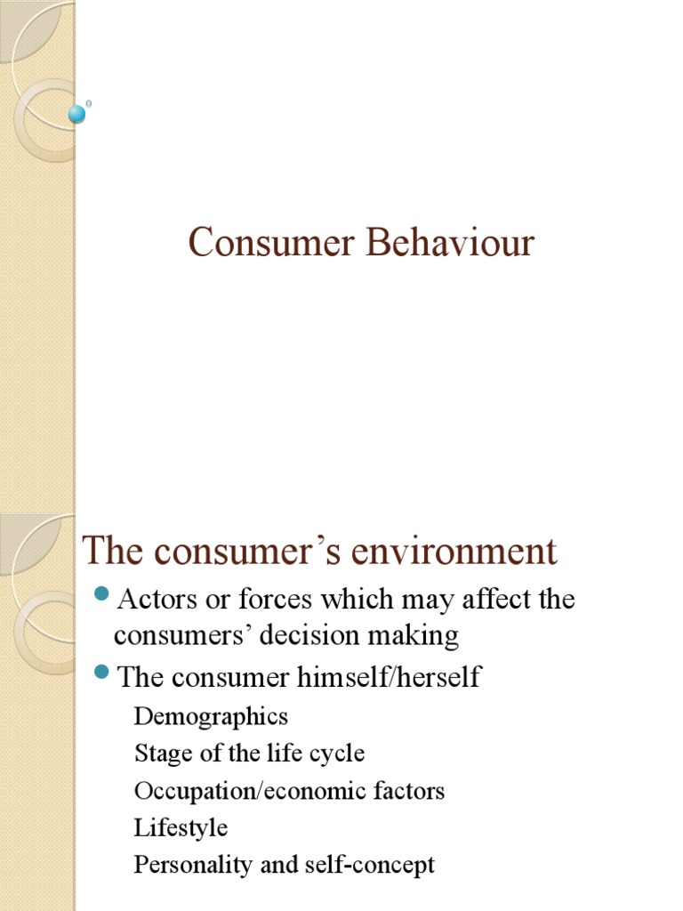 Lectures 8,9,10 | PDF | Consumer Behaviour | Behavior