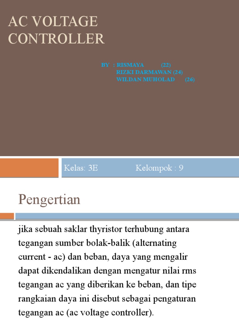 Ac Voltage Controller | PDF
