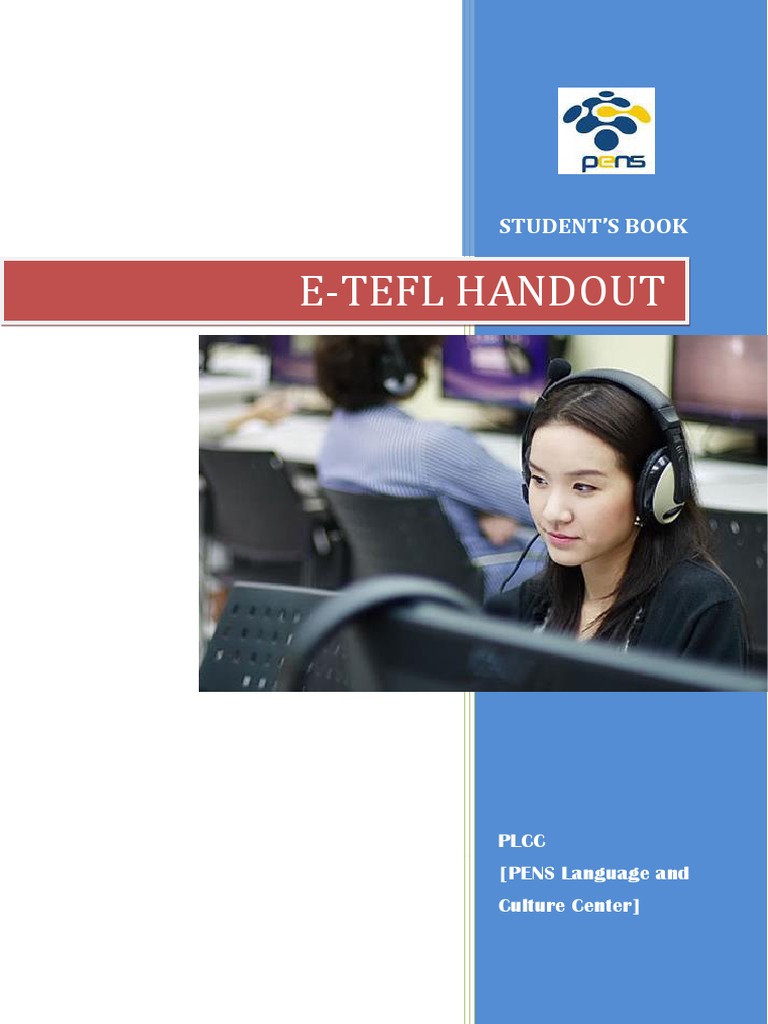 E-TEFL HANDOUT 1 (Student's Book) PDF | PDF | Adjective | Verb