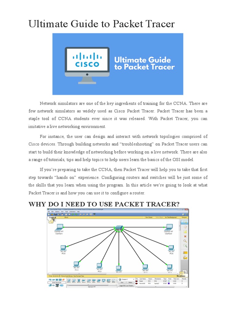 Step-by-Step Procedure For Packet Tracer | PDF | Cisco Certifications | Router (Computing)