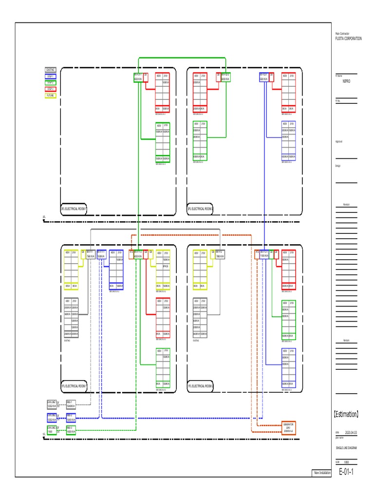 E-01-1 7 Single Line Diagram PDF | PDF | Relay | Switch