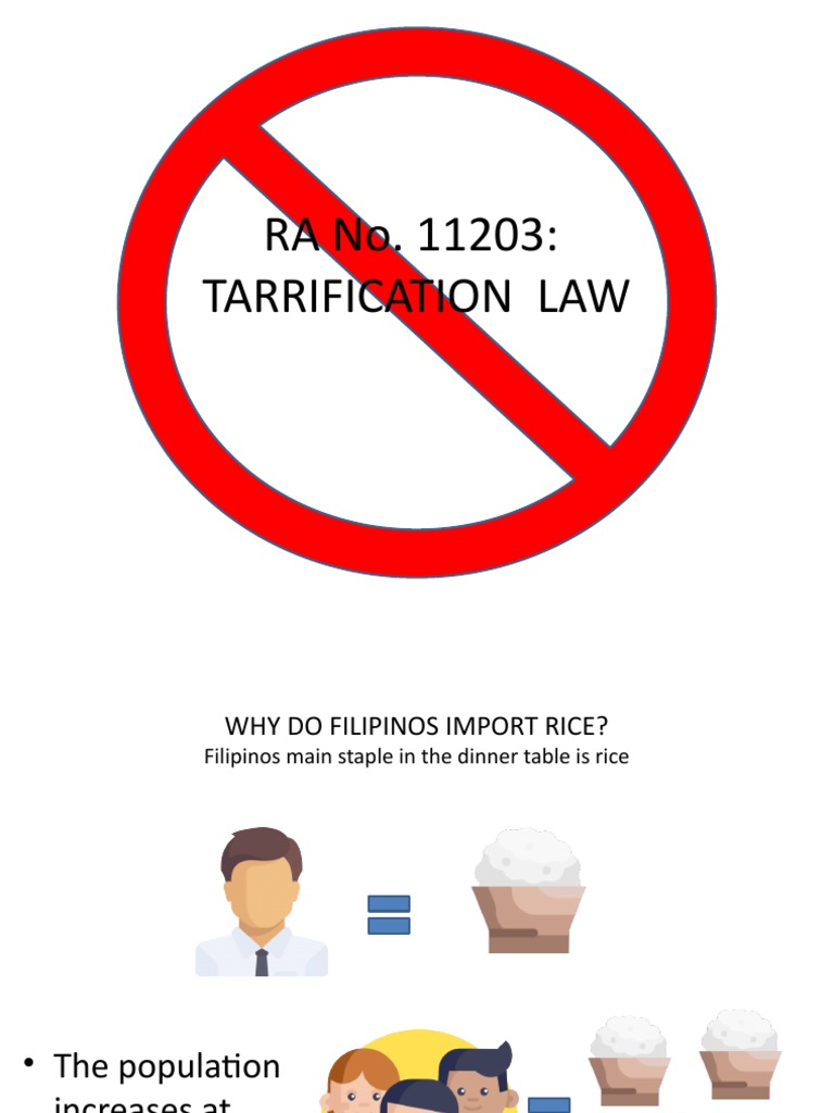 RA No. 11203: Tarrification Law | PDF | Technology & Engineering