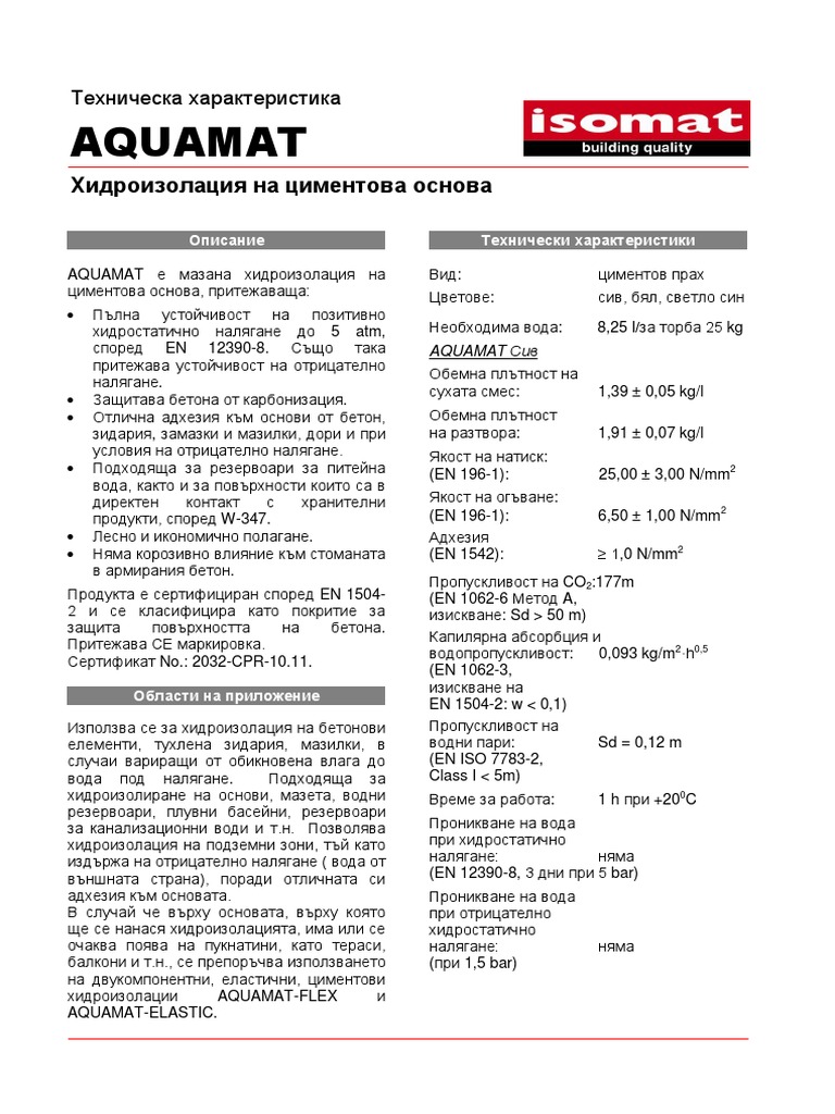 BG AQUAMAT | PDF