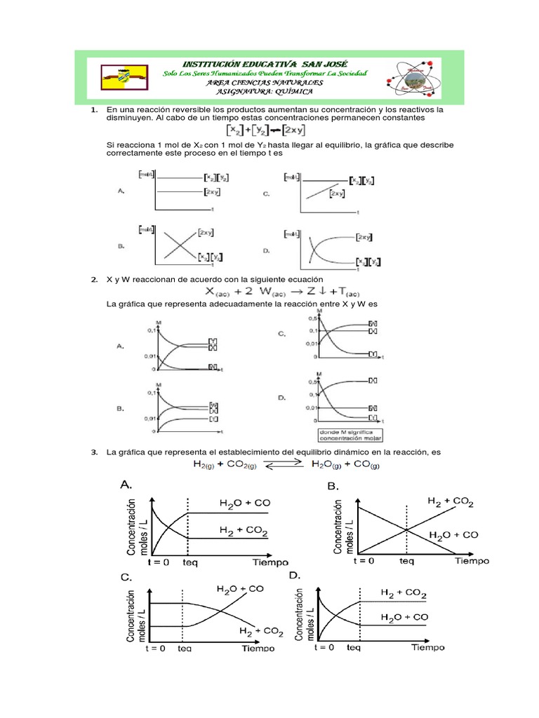 Cinetica y Equilibrio | PDF | Equilibrio químico | Reacciones químicas