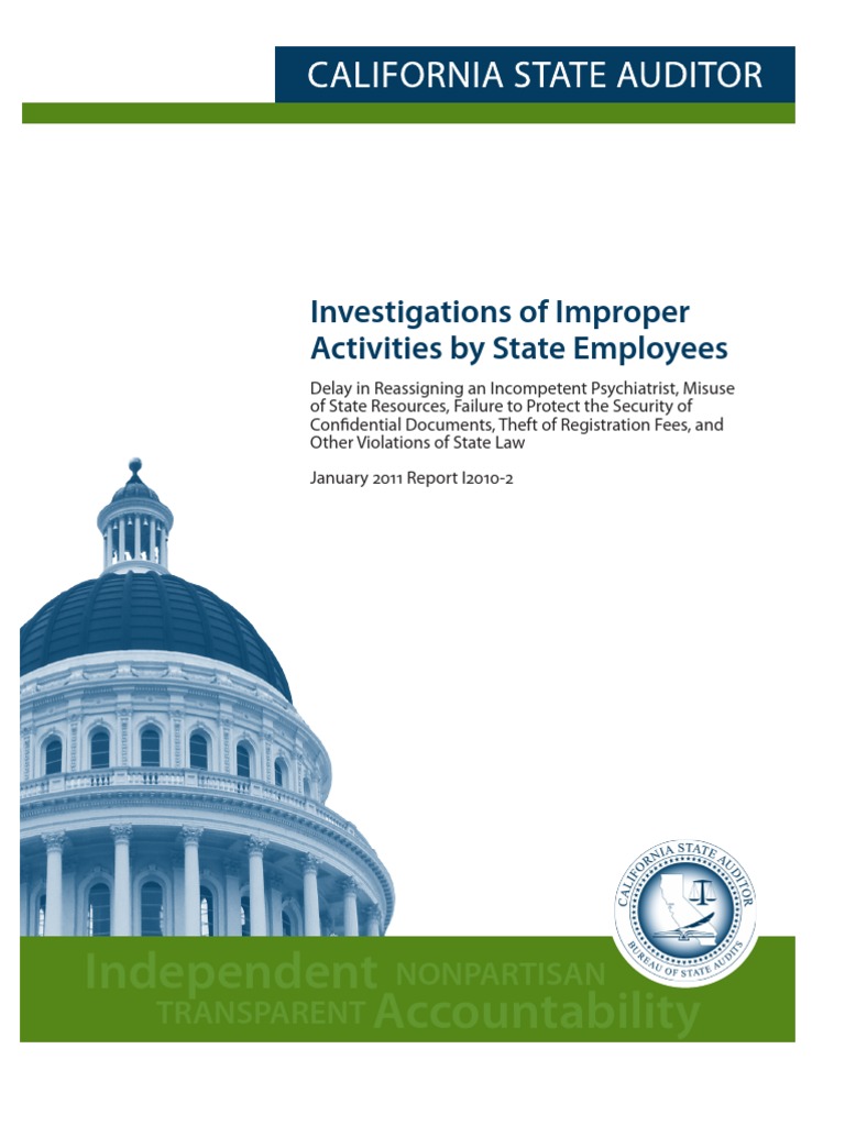 Investigations of Improper Activities by State Employees | PDF