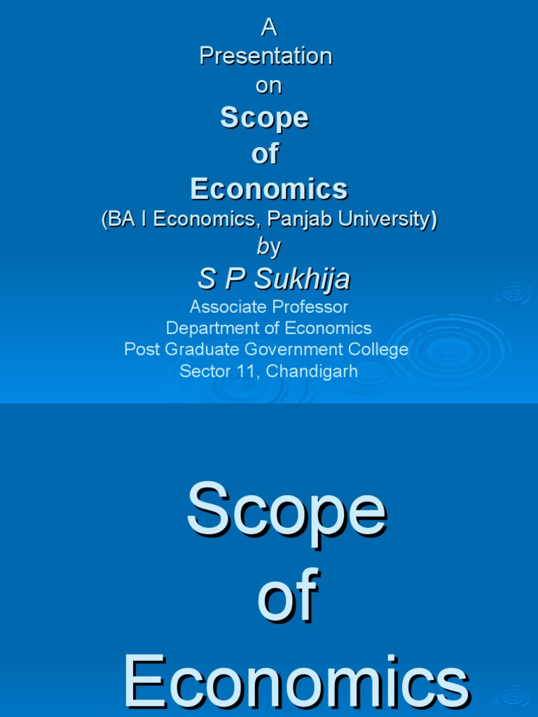 Scope of Economics | PDF | Macroeconomics | Economics