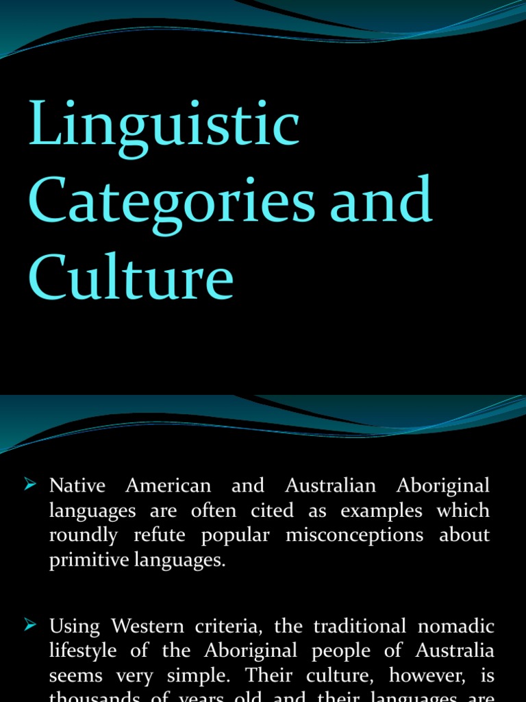 Linguistic Categories and Culture | PDF | Semiotics | Cognitive Science