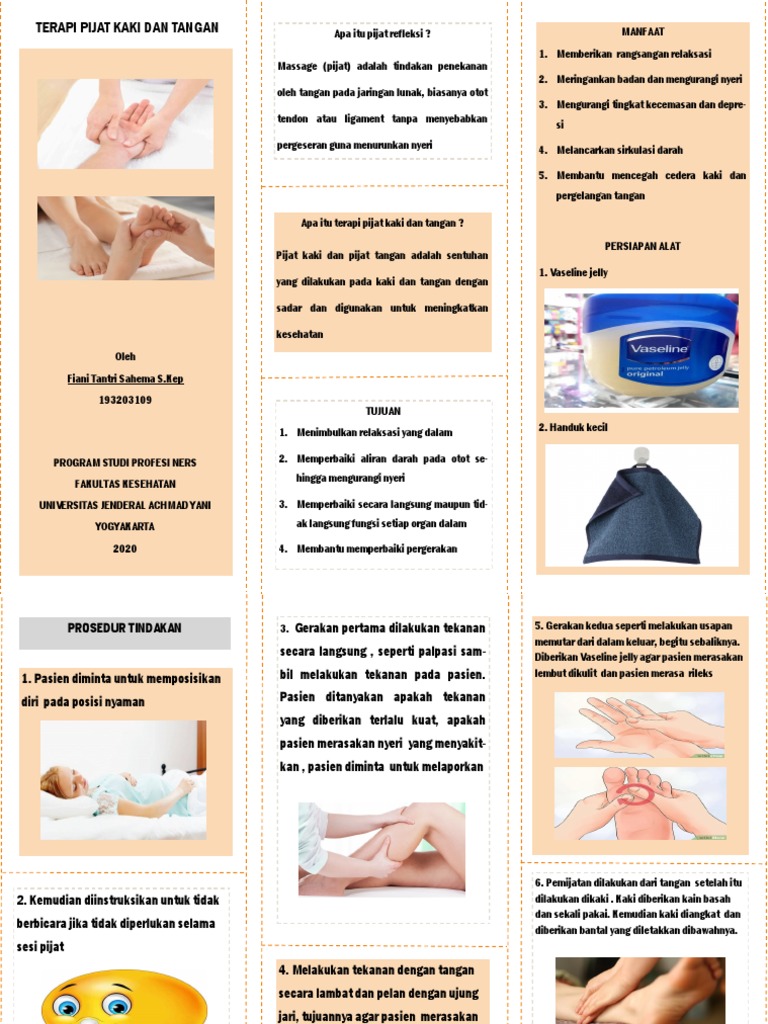 Leaflet Terapi Pijat Tangan Dan Kaki | PDF | Pengembangan Diri
