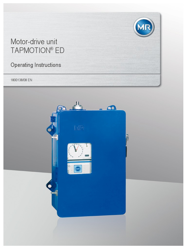 Motor-Drive Unit Tapmotion ED: Operating Instructions | Download Free ...