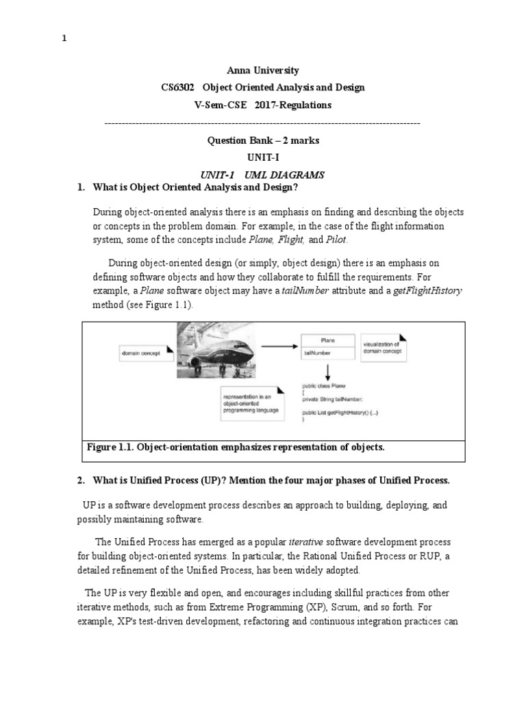 Cs6502 Unit 1 Ooad Pdf Use Case Unified Modeling Language