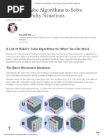 Algorithms 3x3 PLL | PDF | Recreational Mathematics | Logic Puzzles