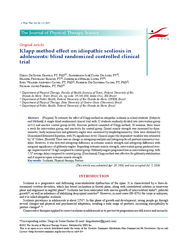 Klapp Method | PDF | Scoliosis